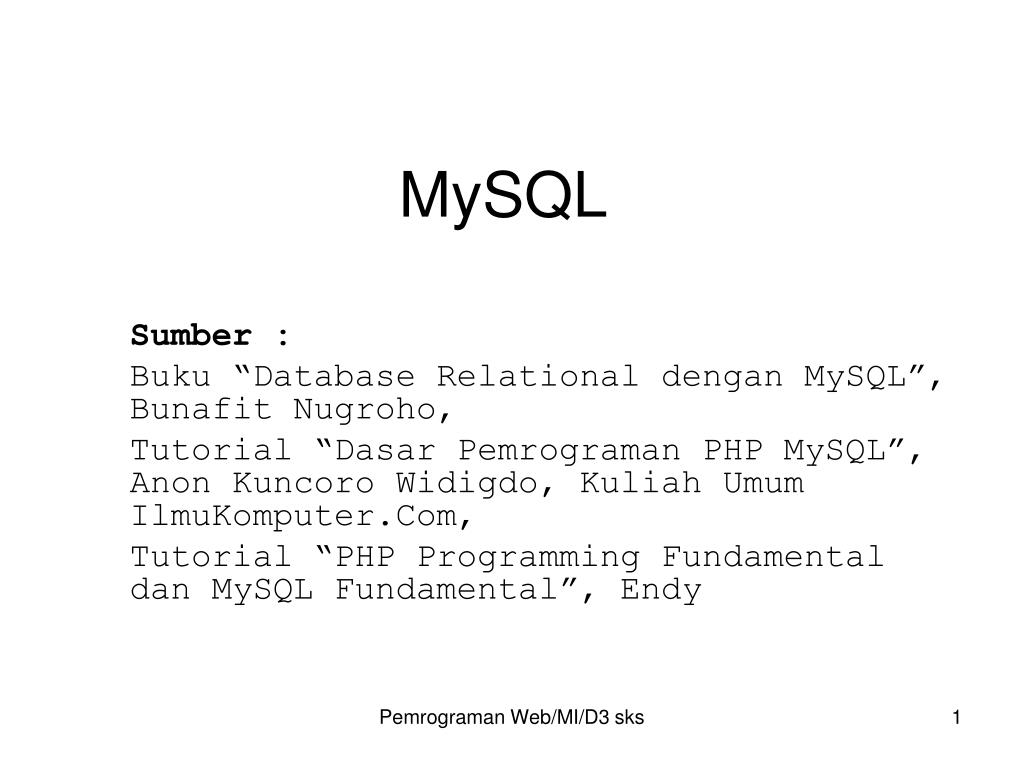 PPT - MySQL PowerPoint Presentation, free download - ID:4772531