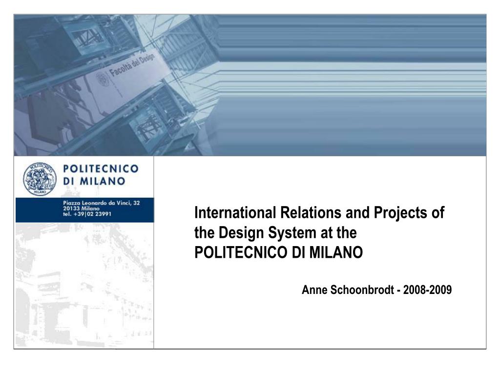 PPT - International Relations and Projects of the Design System at the ...