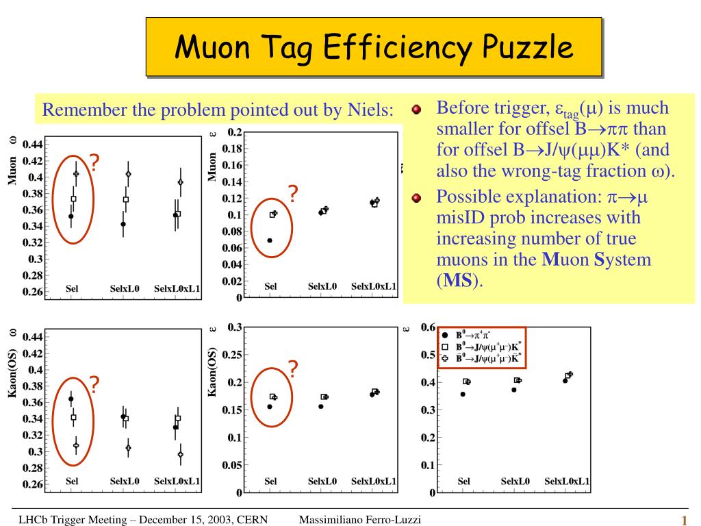 PPT - Muon Tag Efficiency Puzzle: Investigating Muon PID Efficiency for ...