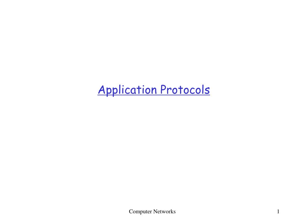 PPT - Application Protocols PowerPoint Presentation, free download - ID ...