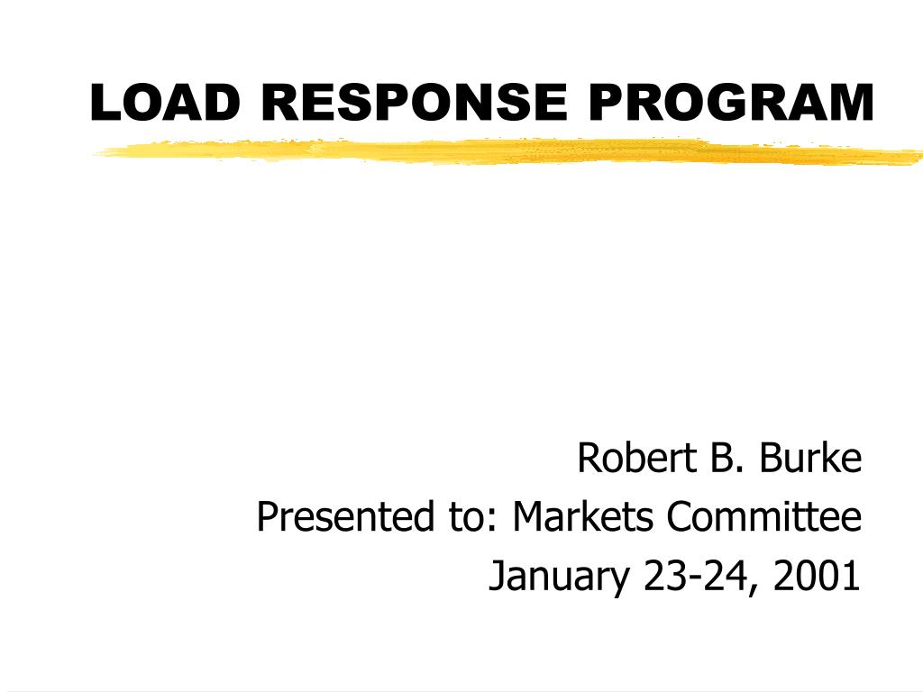 PPT - LOAD RESPONSE PROGRAM PowerPoint Presentation, free download - ID ...