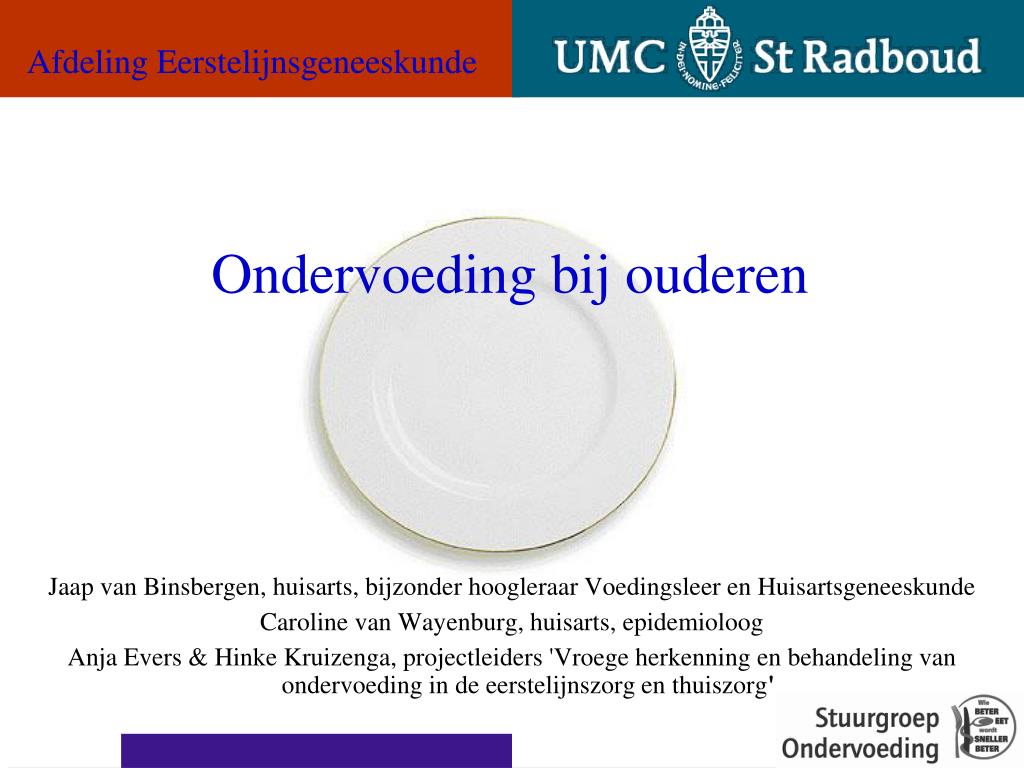 PPT - Ondervoeding bij ouderen PowerPoint Presentation, free download ...