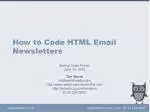 PPT - Design and Build Email Newsletters PowerPoint Presentation, free ...