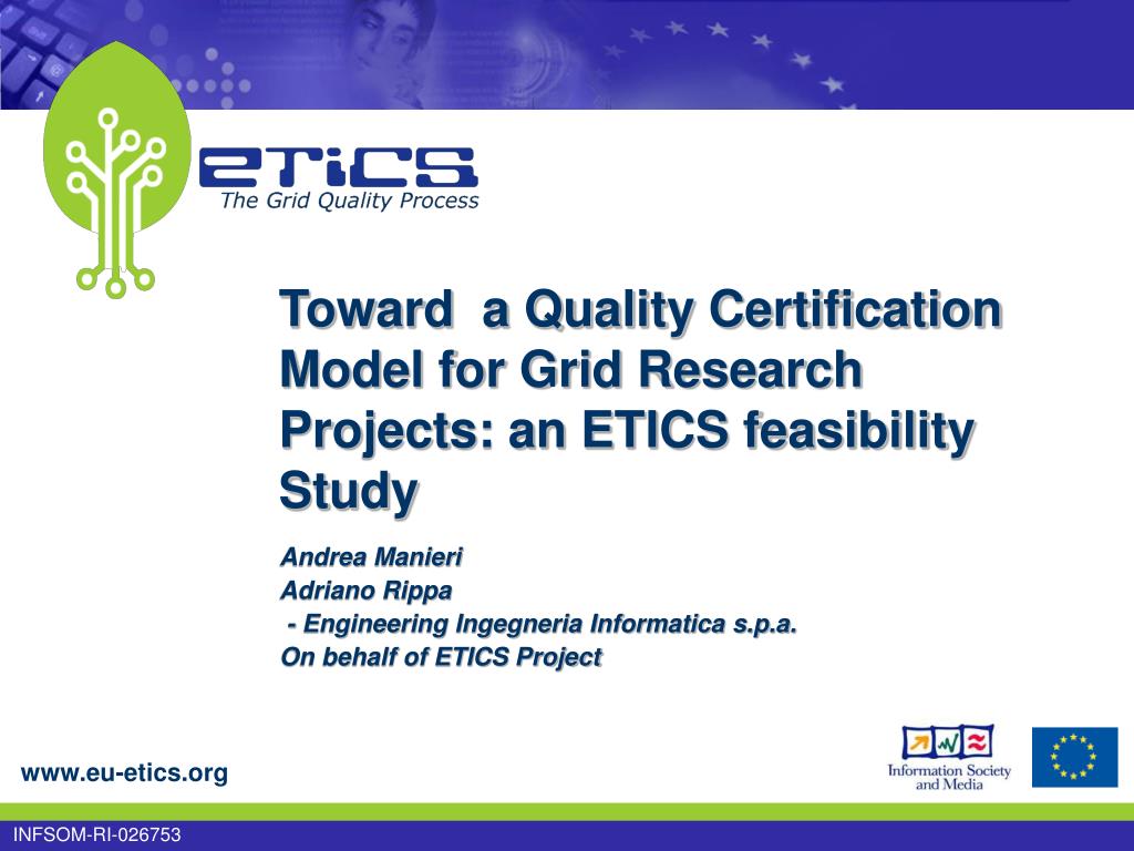 PPT - Toward a Quality Certification Model for Grid Research Projects ...