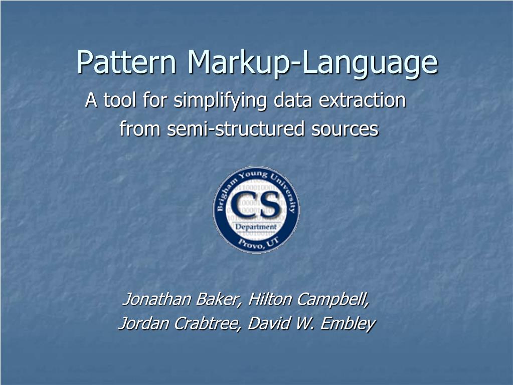 PPT - Pattern Markup-Language PowerPoint Presentation, free download ...