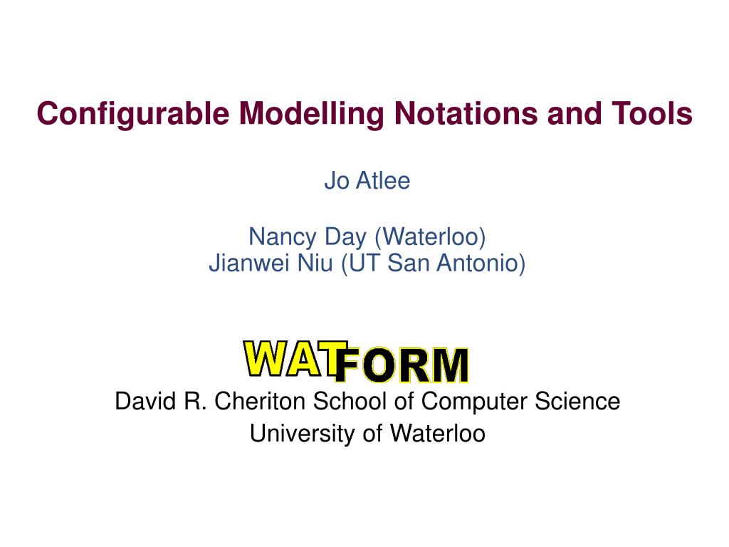 PPT - Configurable Modelling Notations and Tools PowerPoint ...