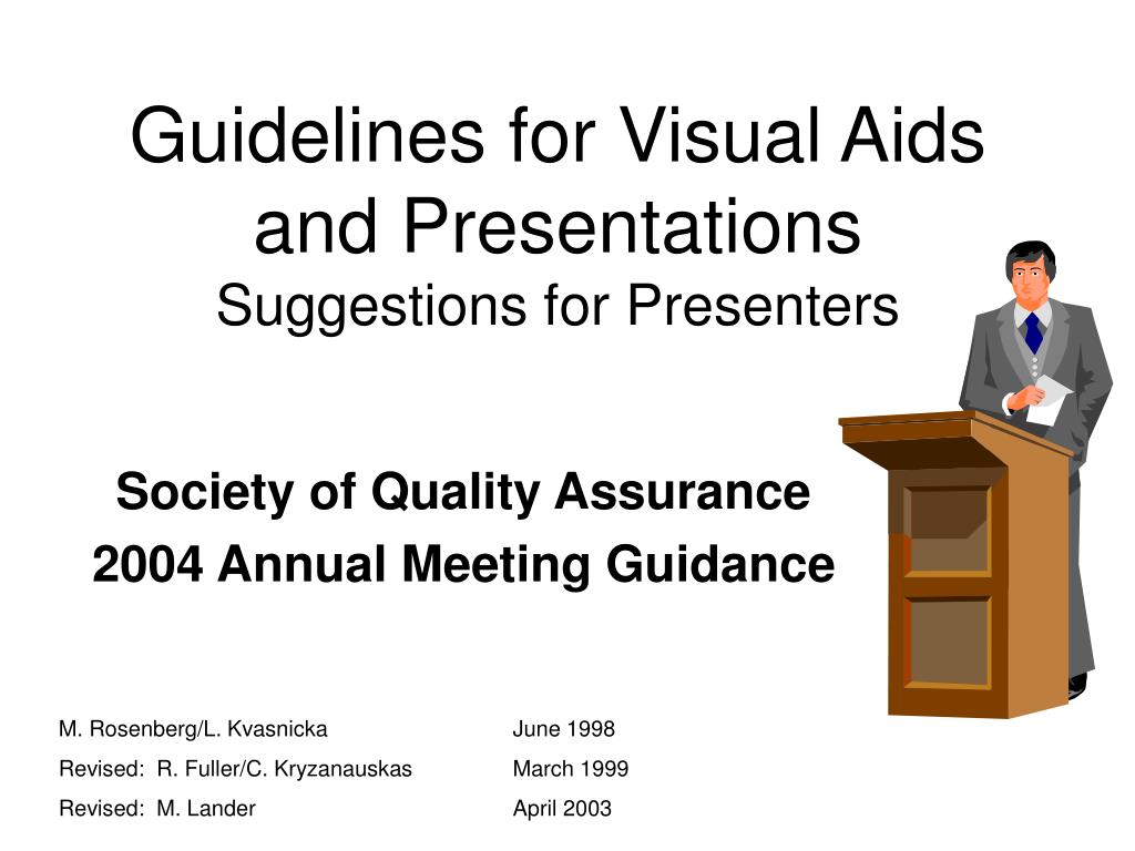 PPT - Guidelines for Visual Aids and Presentations Suggestions for ...