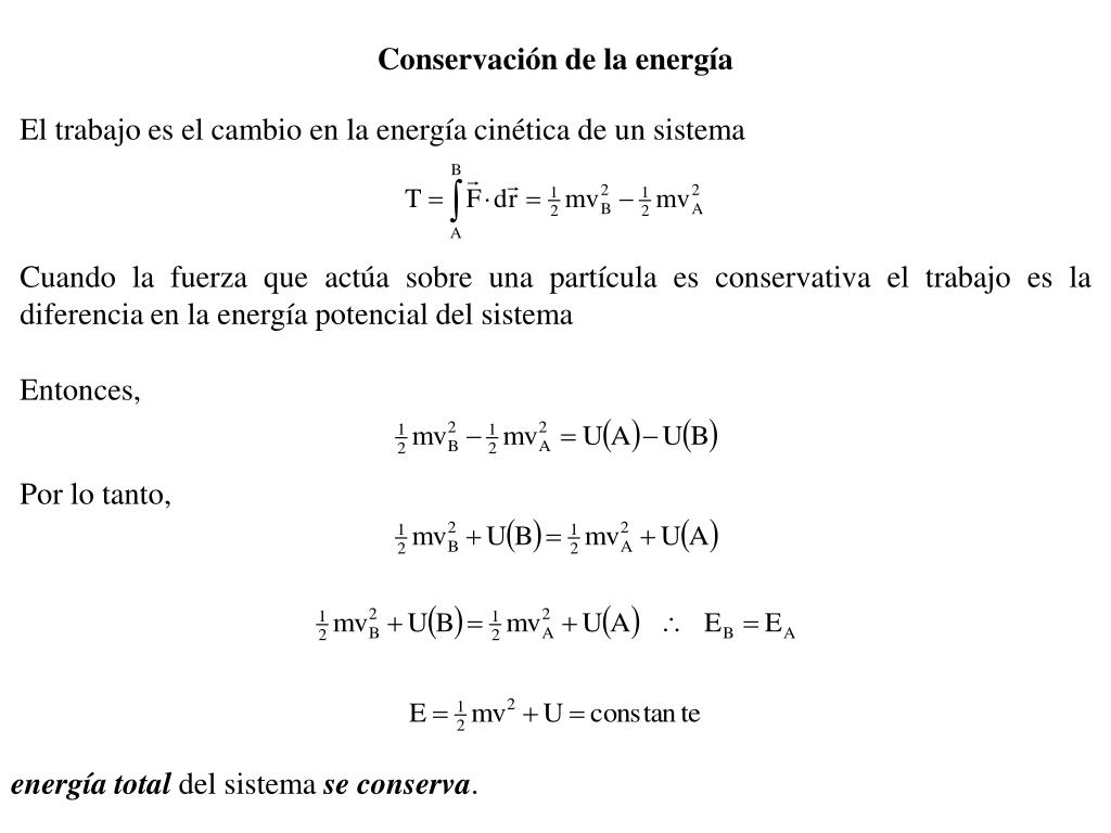 PPT - Conservación de la energía PowerPoint Presentation, free download ...