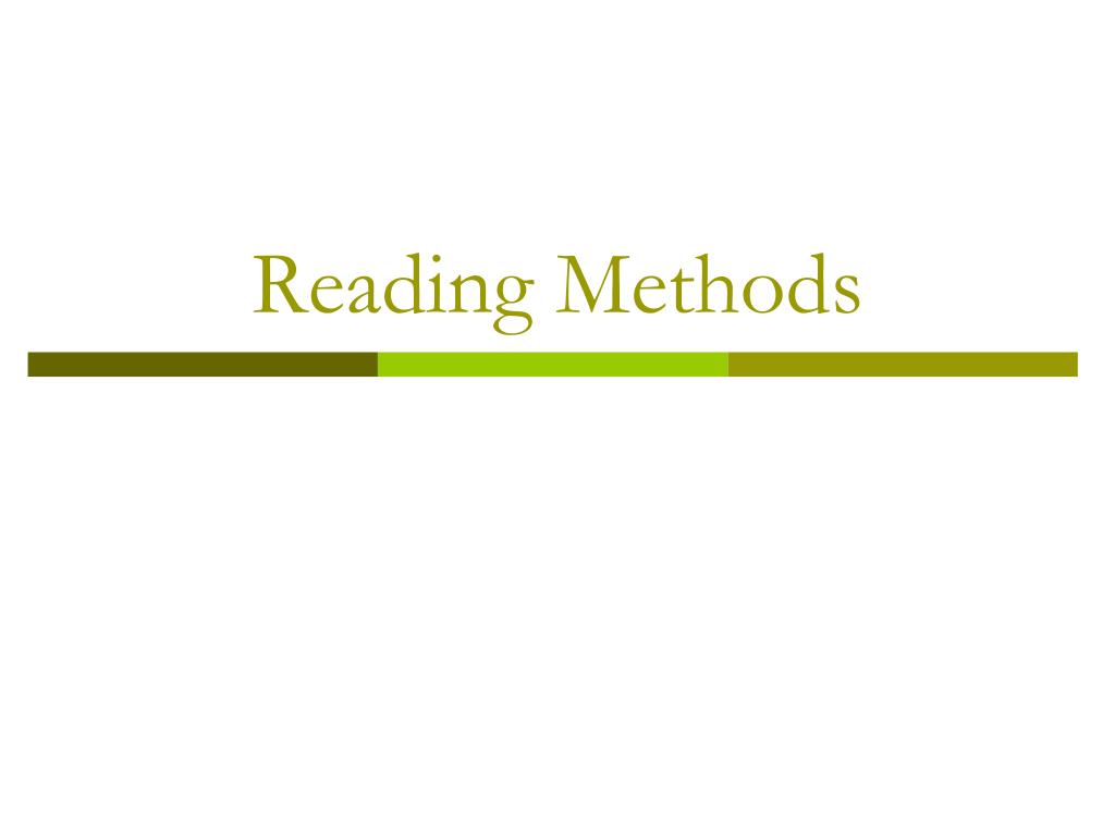 PPT - Reading Methods PowerPoint Presentation, free download - ID:4781010