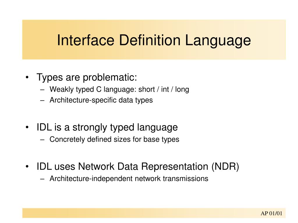 PPT - Interface Definition Language PowerPoint Presentation, free ...
