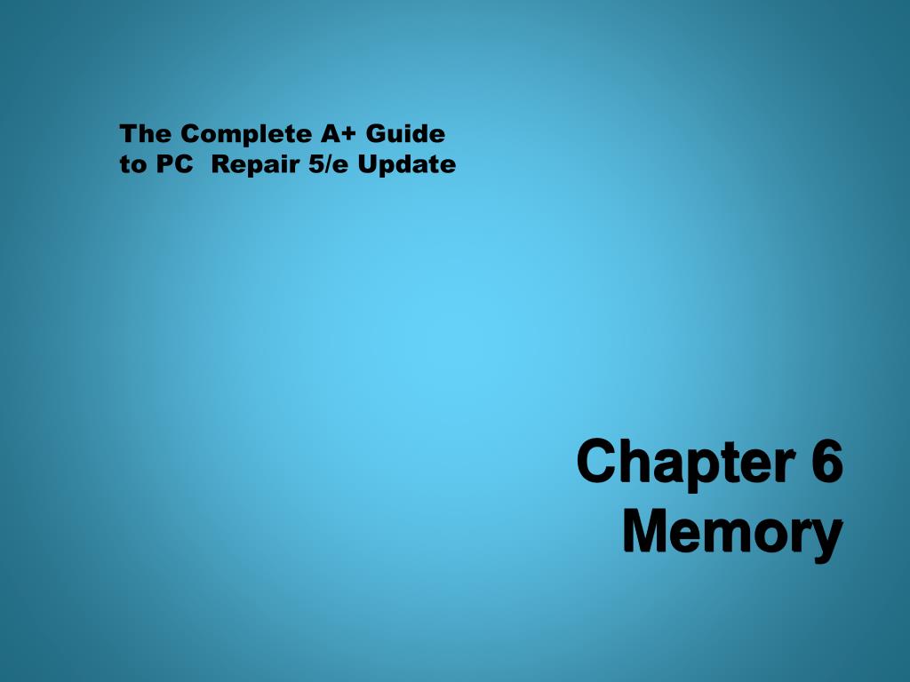 PPT - Chapter 6 Memory PowerPoint Presentation, free download - ID:4782574