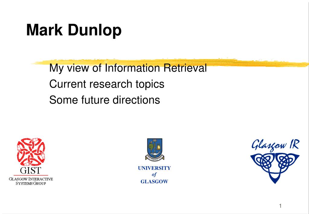 PPT - Mark Dunlop PowerPoint Presentation, free download - ID:4783416