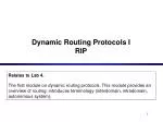 PPT - Dynamic Routing Protocols PowerPoint Presentation, free download ...