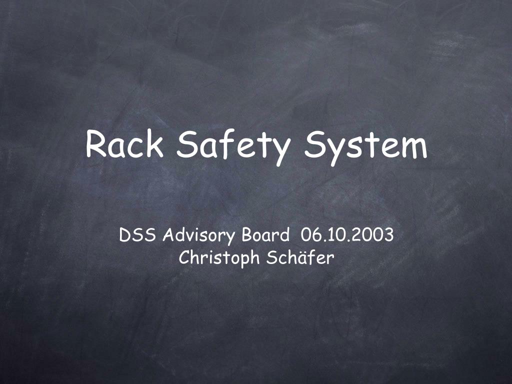 PPT - Rack Safety System PowerPoint Presentation, free download - ID ...