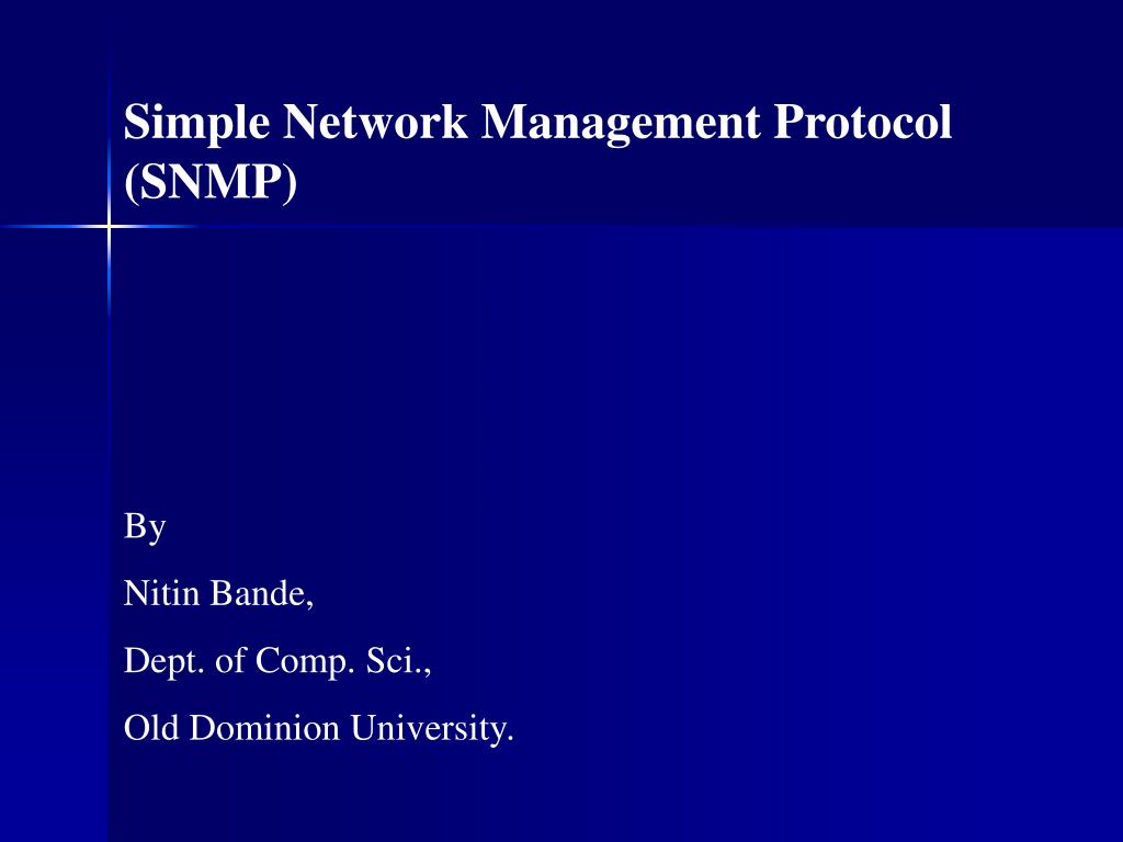 PPT - Simple Network Management Protocol (SNMP) PowerPoint Presentation ...