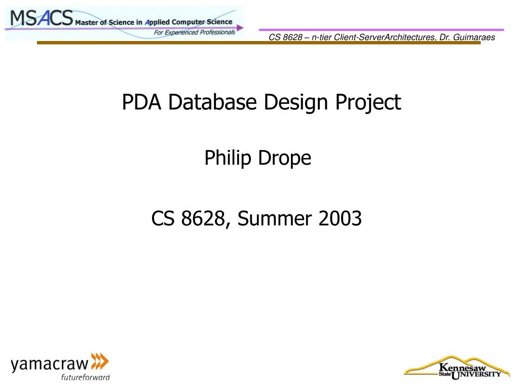 PPT - PDA Database Design Project PowerPoint Presentation, free ...