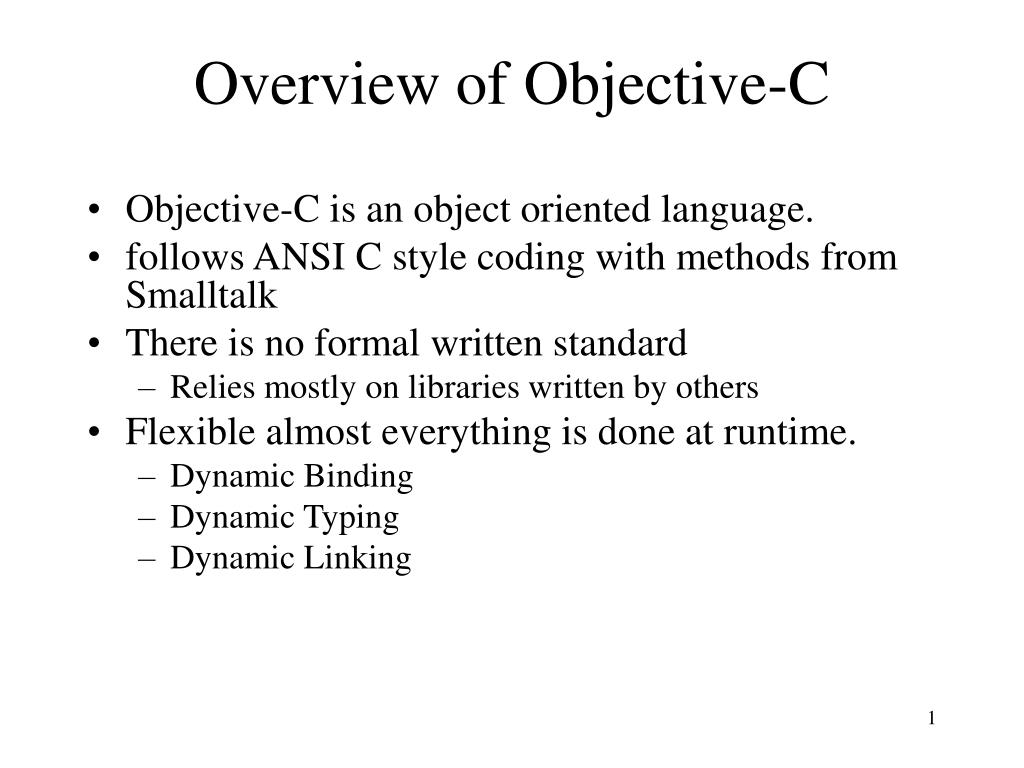 PPT - Overview of Objective-C PowerPoint Presentation, free download ...