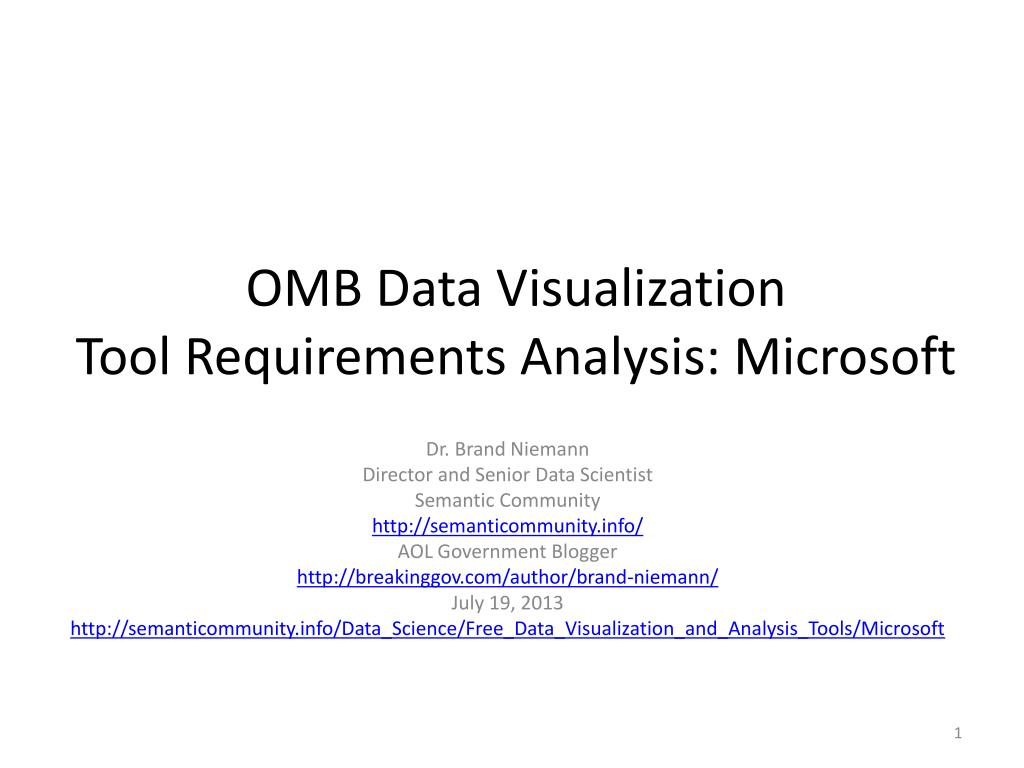 PPT - Excel-Based Data Visualization Tool for Federal Statistical ...