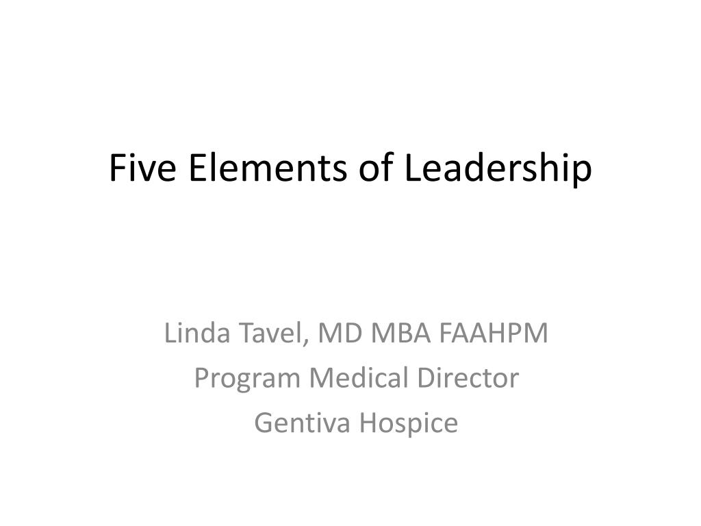 PPT - Five Elements of Leadership PowerPoint Presentation, free ...