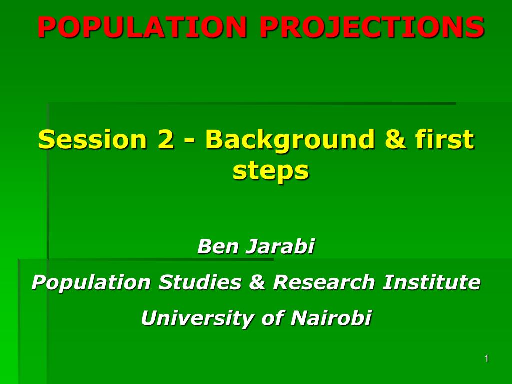 PPT - POPULATION PROJECTIONS PowerPoint Presentation, free download ...