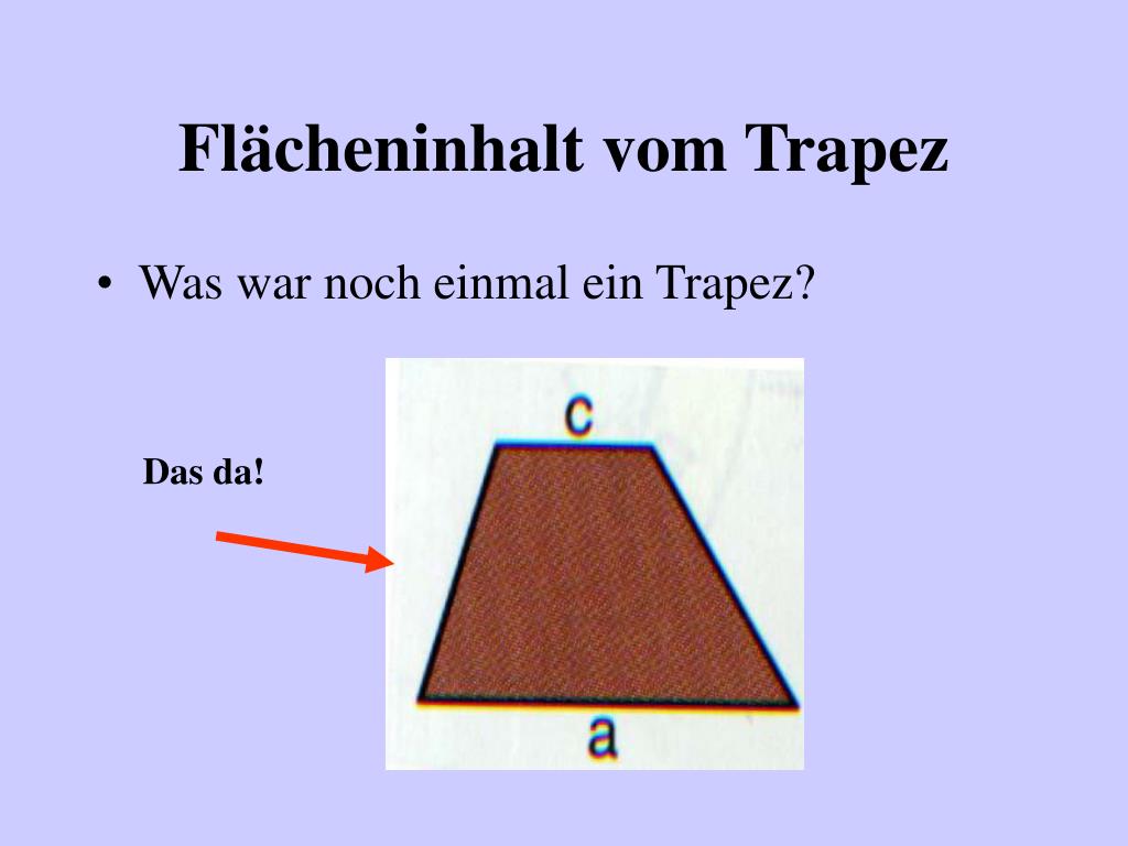 PPT - Flächeninhalt vom Trapez PowerPoint Presentation, free download ...