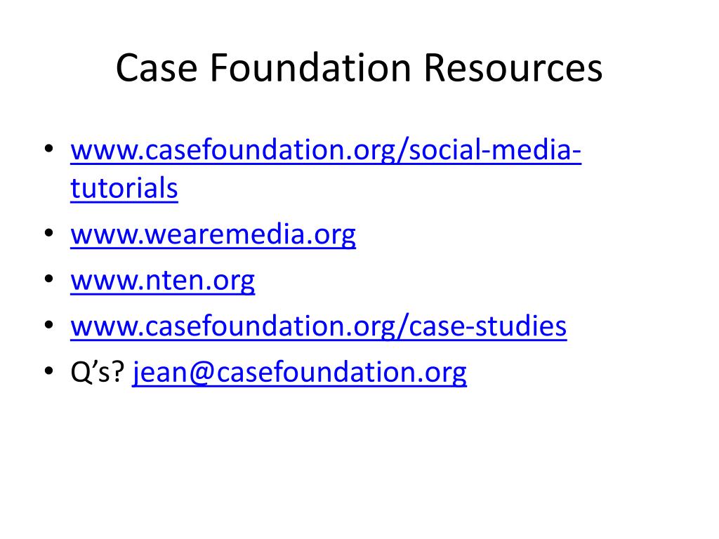 PPT - Case Foundation Resources PowerPoint Presentation, free download ...