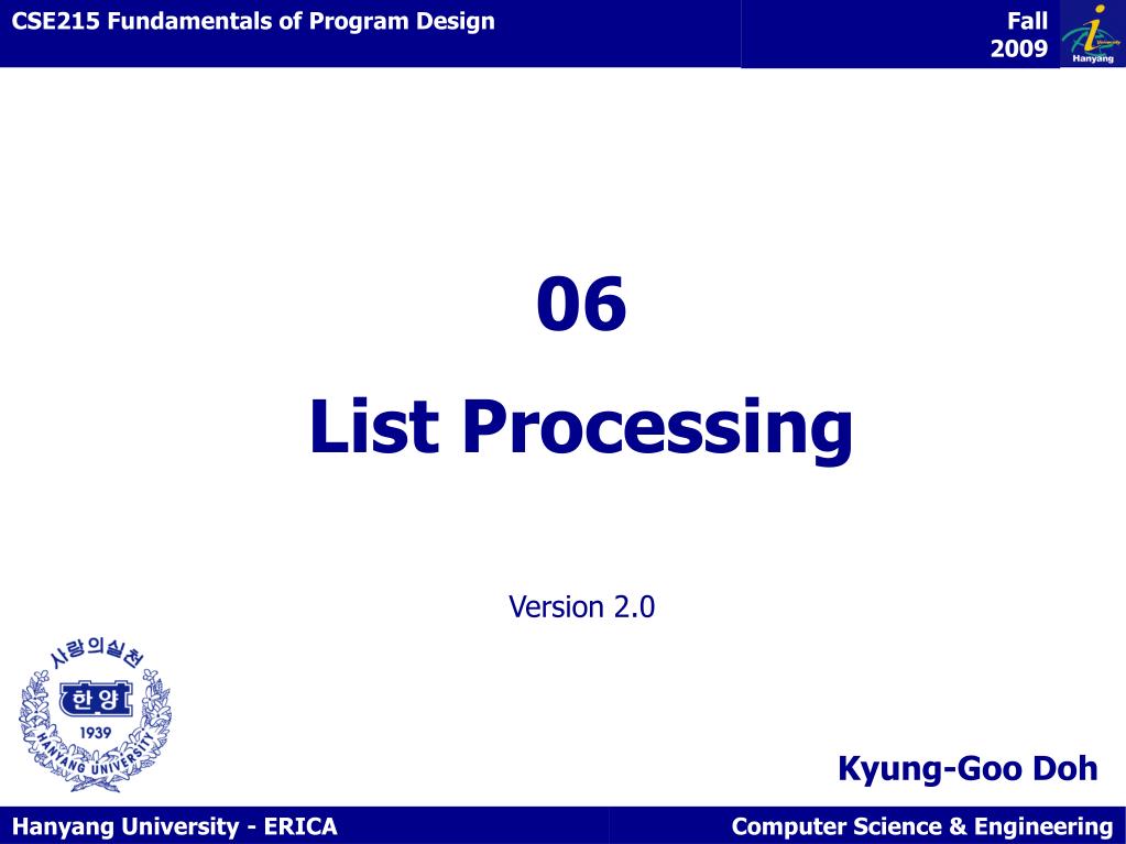 PPT - 06 List Processing PowerPoint Presentation, free download - ID ...