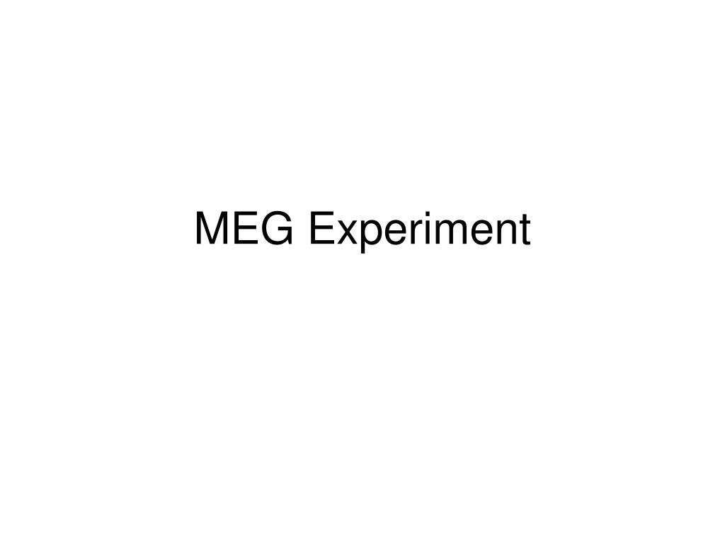 PPT - MEG Experiment PowerPoint Presentation, free download - ID:4796650