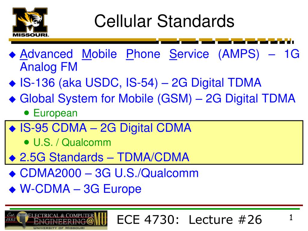 PPT - Cellular Standards PowerPoint Presentation, free download - ID ...