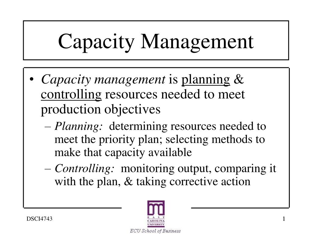PPT - Capacity Management PowerPoint Presentation, free download - ID ...
