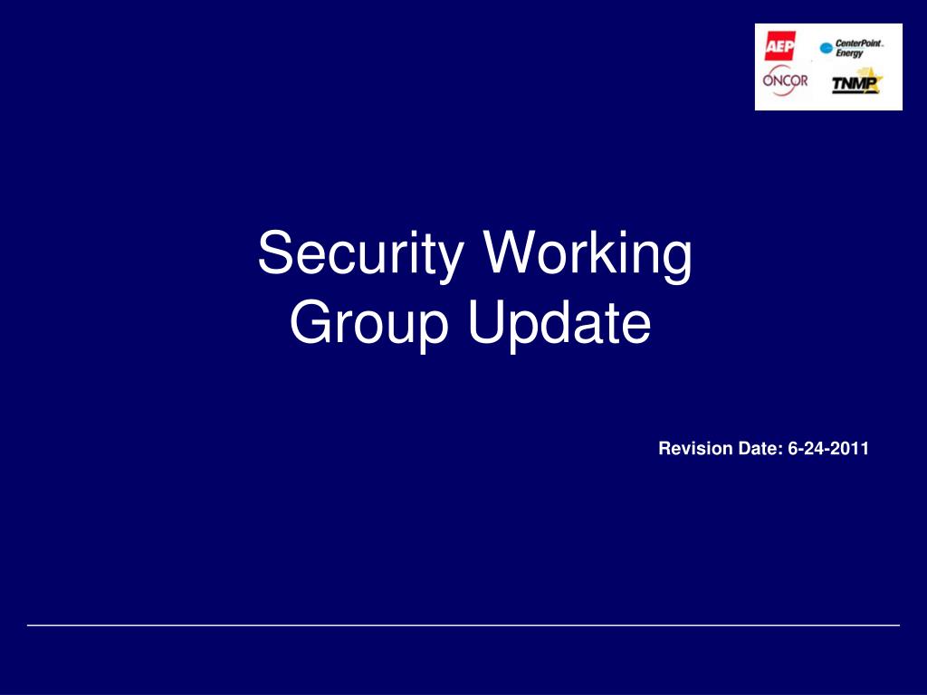 PPT - Security Working Group Update PowerPoint Presentation, free ...