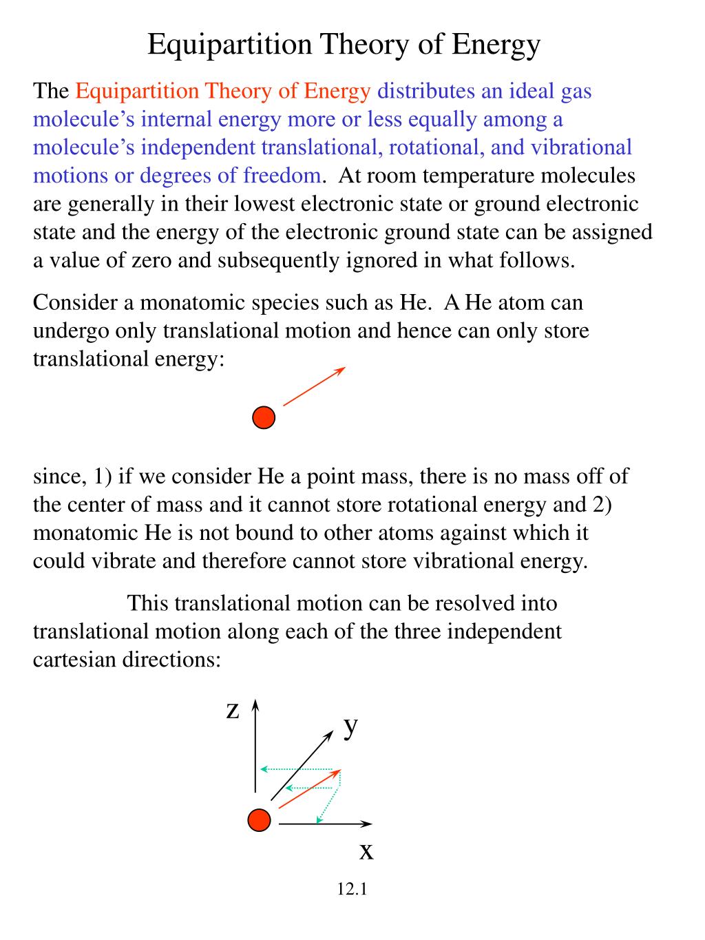 PPT - Equipartition Theory of Energy PowerPoint Presentation, free ...