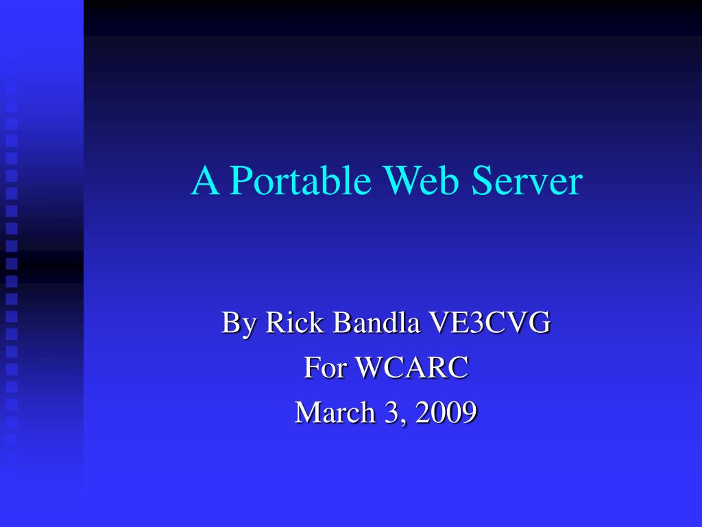 PPT - A Portable Web Server PowerPoint Presentation, free download - ID ...