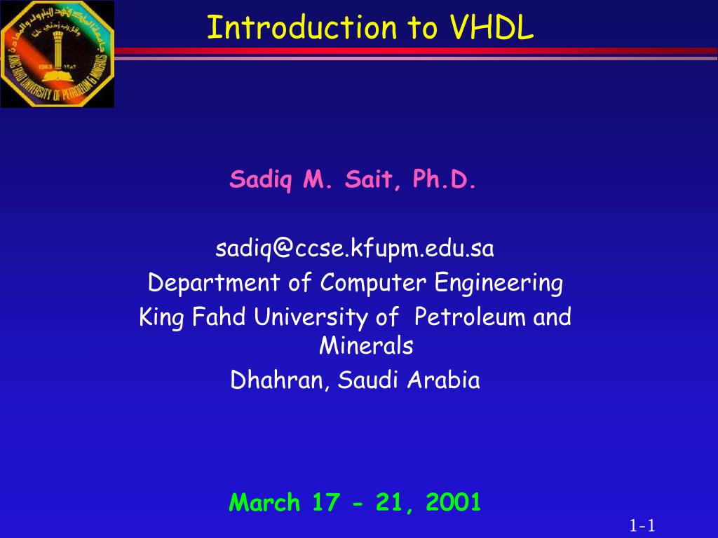PPT - Introduction to VHDL PowerPoint Presentation, free download - ID ...