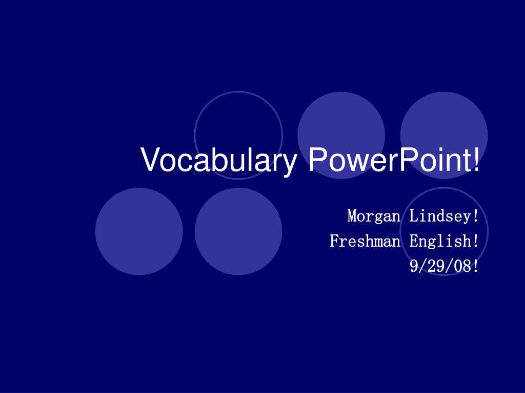 PPT - Vocabulary PowerPoint! PowerPoint Presentation, free download ...