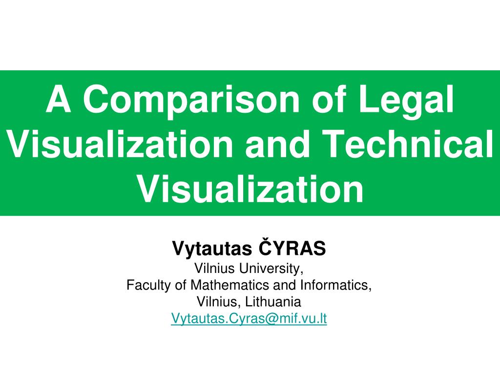 PPT - A Comparison of Legal Visualization and Technical Visualization ...