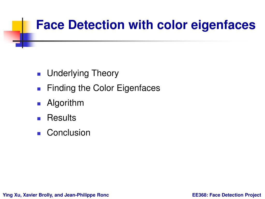PPT - Face Detection with color eigenfaces PowerPoint Presentation ...