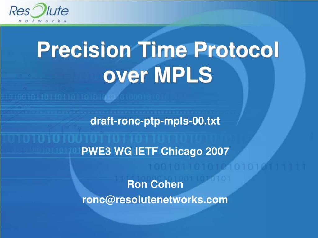 PPT - Precision Time Protocol over MPLS PowerPoint Presentation, free ...