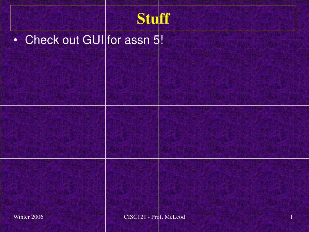 PPT - Stuff PowerPoint Presentation, free download - ID:4814833