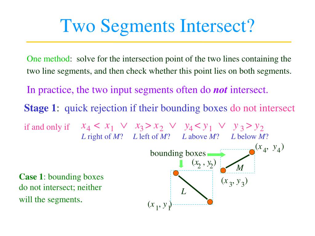 PPT - Efficient Intersection Detection for Line Segments PowerPoint ...