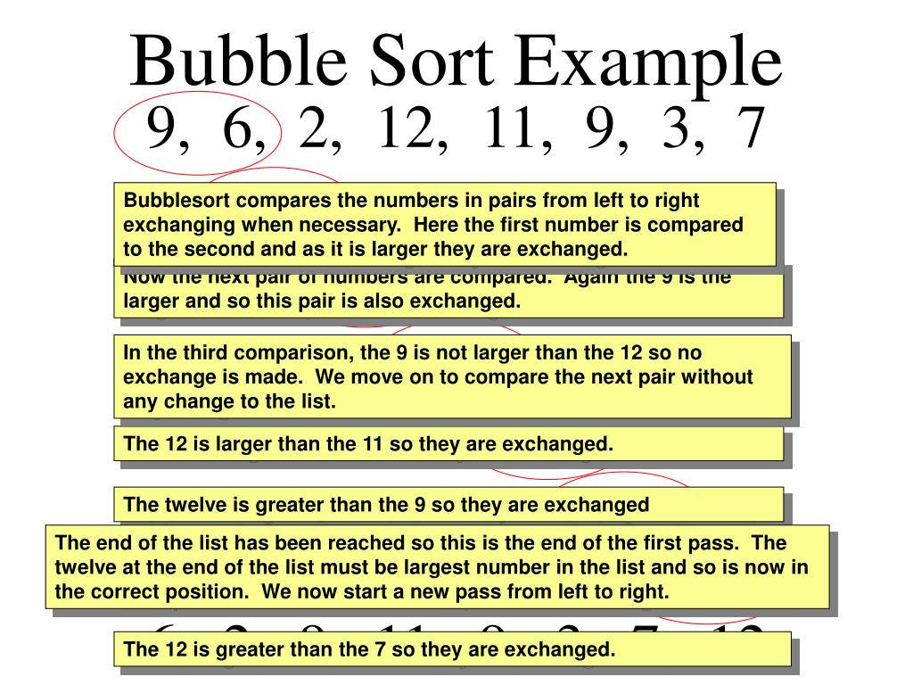 PPT - Bubble Sort Example PowerPoint Presentation, free download - ID ...