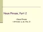 PPT - THE NOUN PHRASE (NP) PowerPoint Presentation, free download - ID:2651409