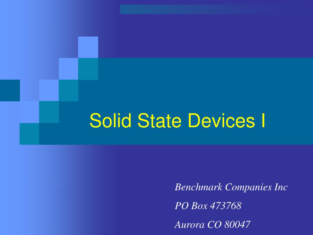 PPT - Solid State Devices I PowerPoint Presentation, free download - ID ...