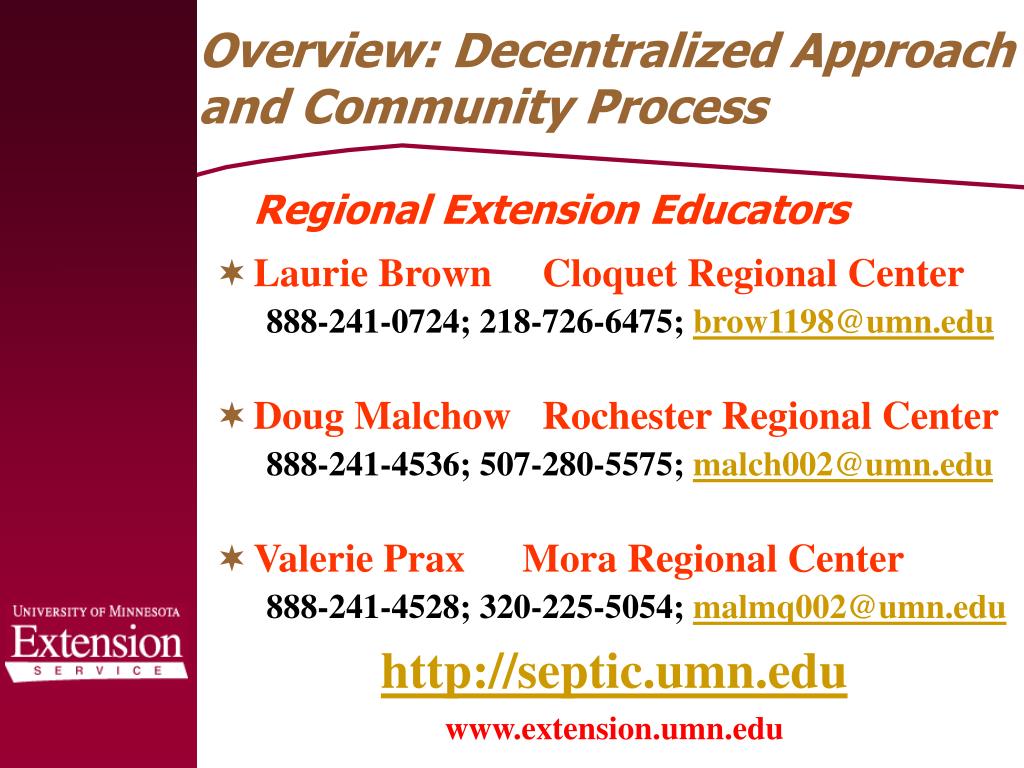 PPT - Overview: Decentralized Approach and Community Process PowerPoint ...