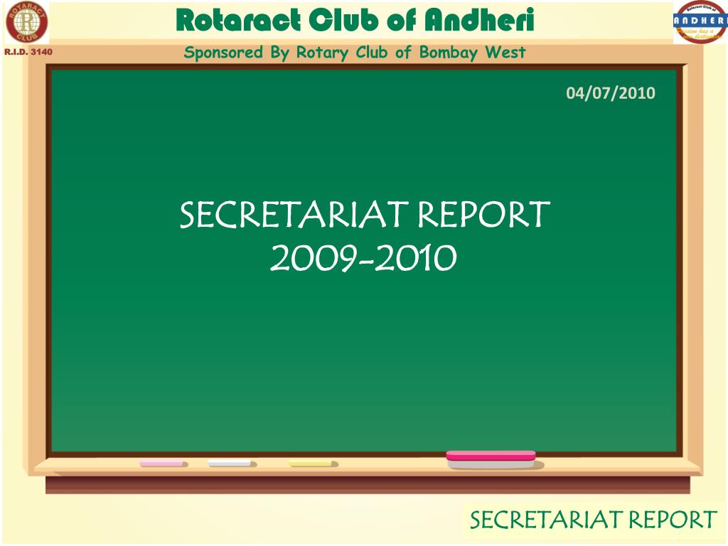 PPT - SECRETARIAT REPORT 2009-2010 PowerPoint Presentation, free ...