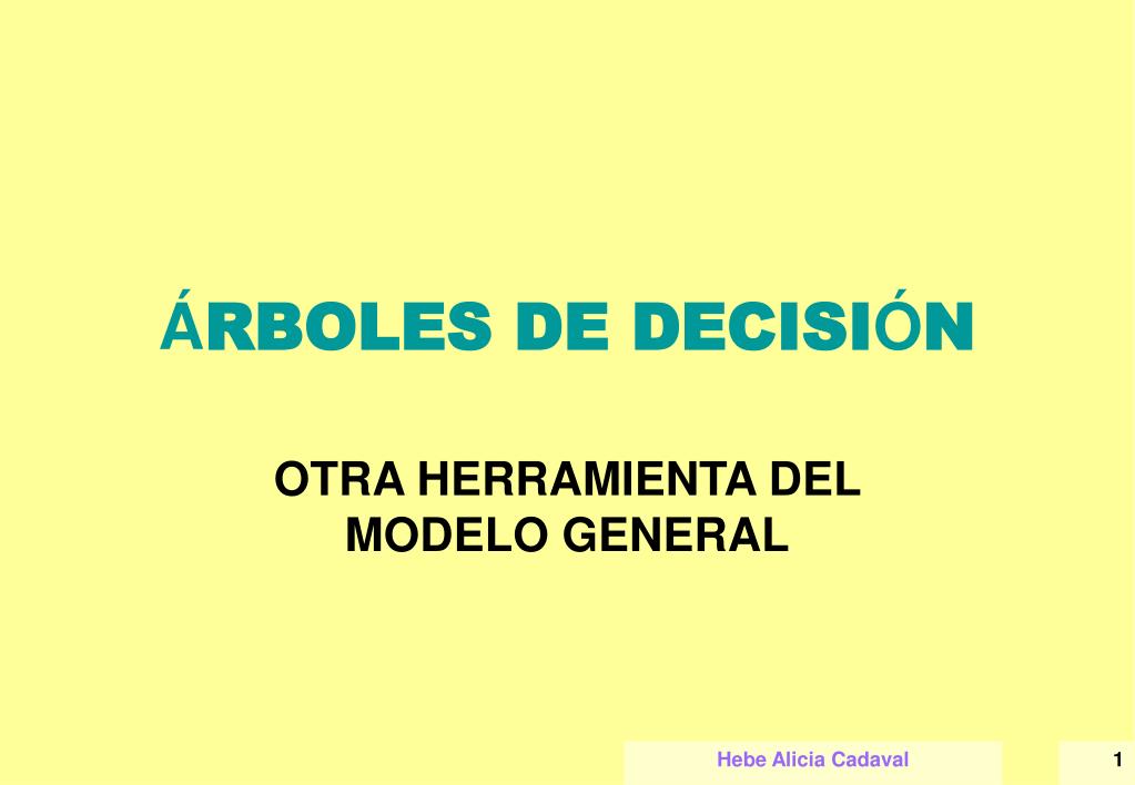 PPT - Á RBOLES DE DECISI Ó N PowerPoint Presentation, free download ...