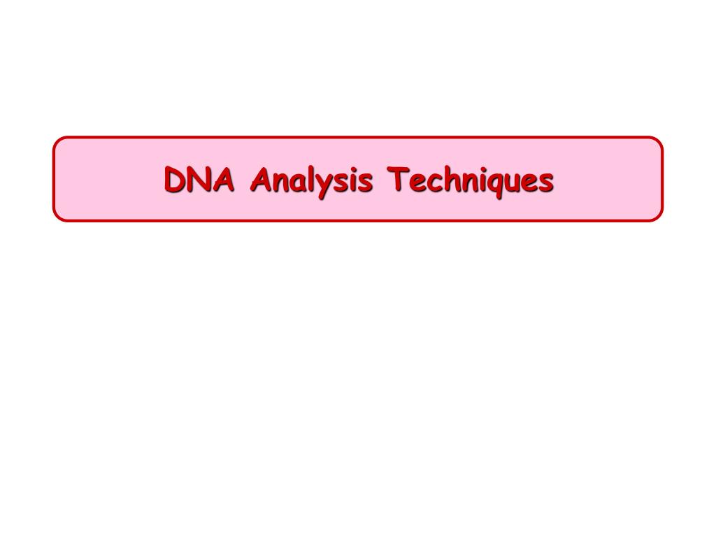 PPT - DNA Analysis Techniques PowerPoint Presentation, free download ...