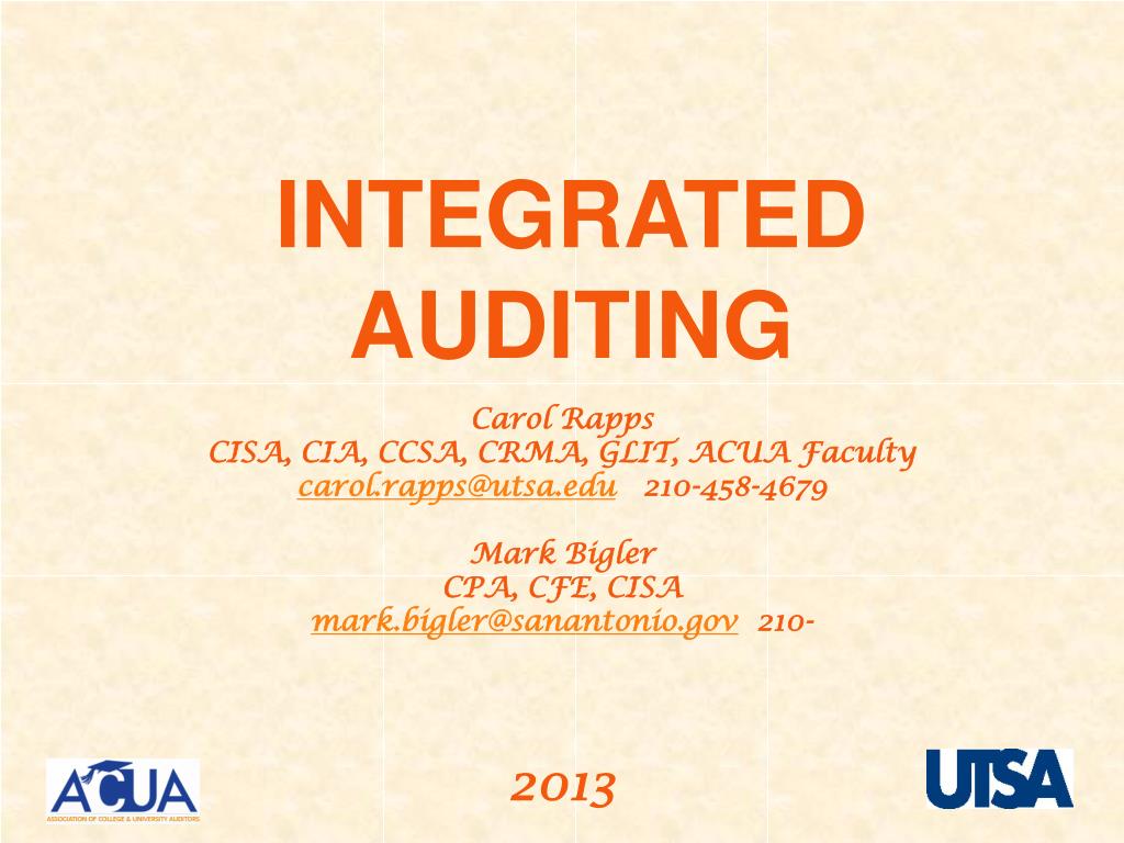 PPT - INTEGRATED AUDITING PowerPoint Presentation, free download - ID ...