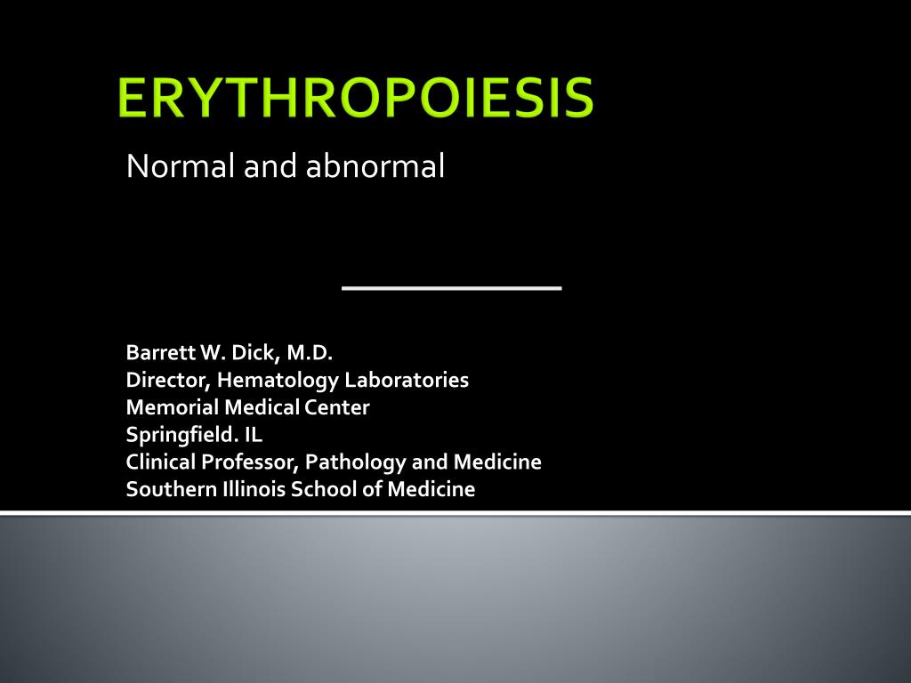 PPT - ERYTHROPOIESIS PowerPoint Presentation, free download - ID:4835552