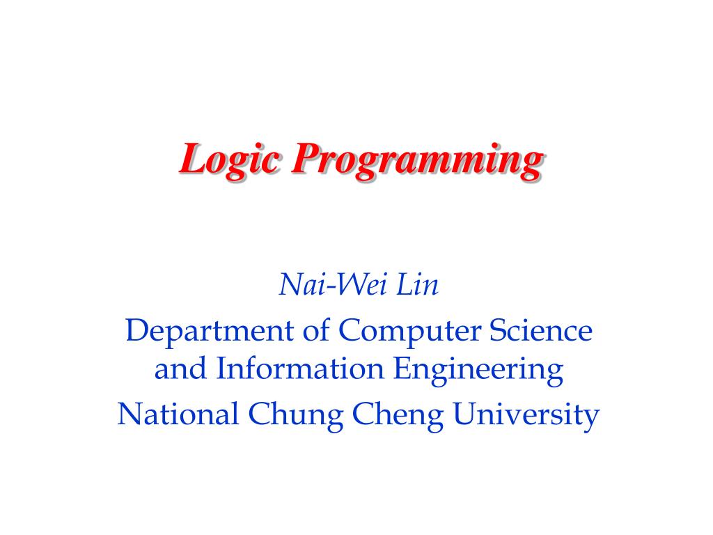 PPT - Logic Programming PowerPoint Presentation, free download - ID:4838786